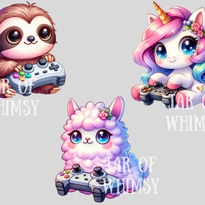 Watercolour Gaming Animal Clipart Video Game Controller PNG Digital ...
