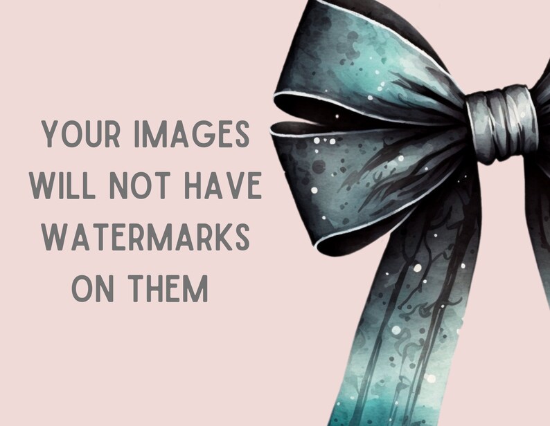 Watercolour Gothic Bows Clipart Dark Fantasy Bow PNG Digital - Etsy