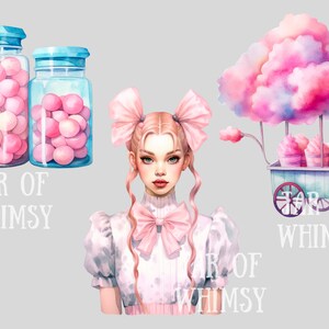 Watercolour Pastel Candy Shop Clipart Candy Store Lollipop PNG Digital ...