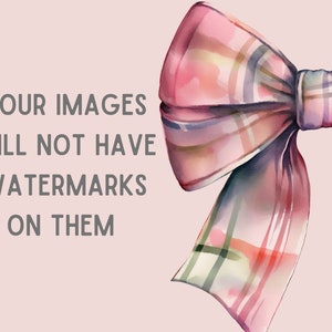 Watercolour Tartan and Plaid Bows Vol 2 Clipart - Check Bow PNG Digital ...