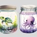 Watercolour Sea Creature Jars Clipart - Ocean Fantasy PNG Digital Image ...