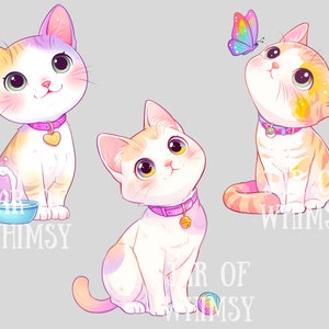 Watercolour Rainbow Kitty Clipart Cute Rainbow Cat PNG Digital Image ...