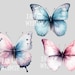 Watercolour Pastel Butterfly Clipart Spring Butterflies PNG Digital ...