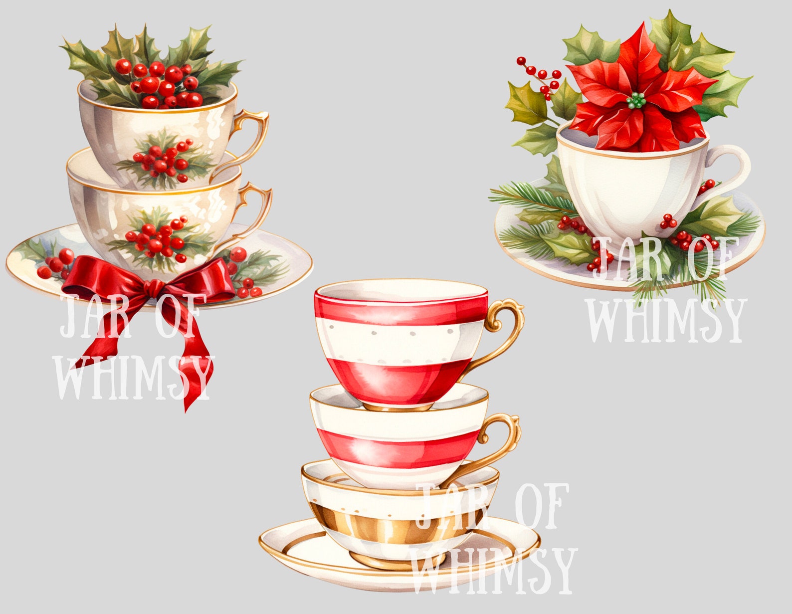 Watercolour Christmas Tea Time Clipart Xmas Cookies PNG Digital Image ...