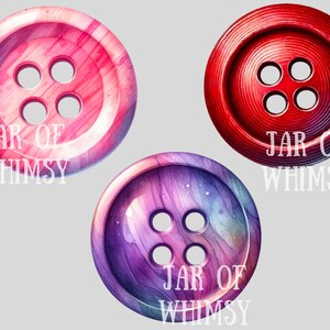 Watercolour Button Clipart Round Colourful Button PNG Digital Image ...