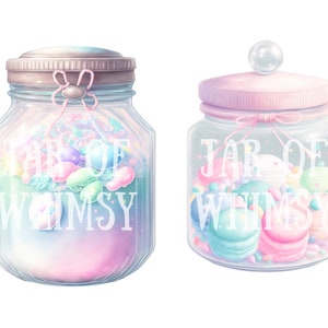 Watercolour Pastel Rainbow Candy Jars Clipart - Lolly Jar PNG Digital ...
