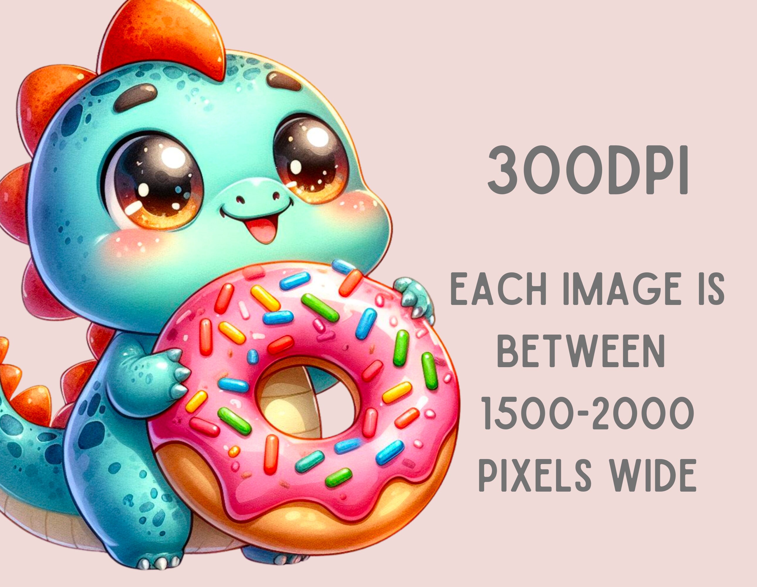 Watercolour Cute Donut Animal Clipart Doughnut Day Animal PNG Digital ...