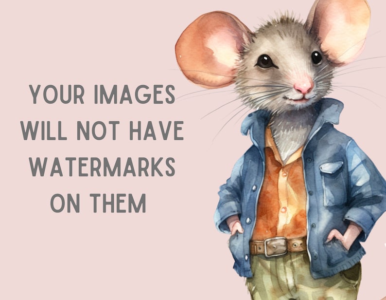 Watercolour Vintage Farm Mice Clipart Farm Mouse PNG Digital - Etsy