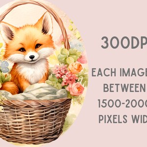 Watercolour Rustic Fox Clipart Vintage Storybook Foxes PNG Digital ...