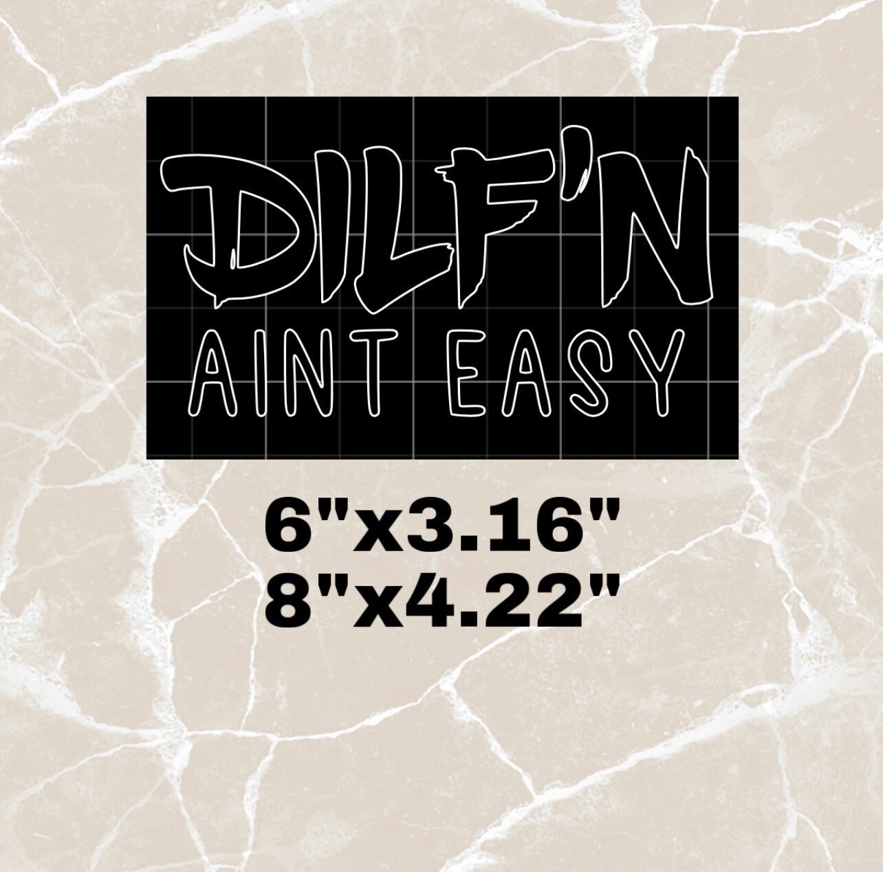 DILFN Ain’t Easy Vinyl Decal | Truck Decal | Car Decal | Tumbler ...