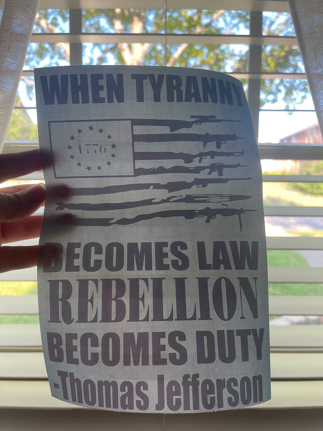 Tyranny and Rebellion Decal! Truck Decal | Car Decal | Cooler Decal ...