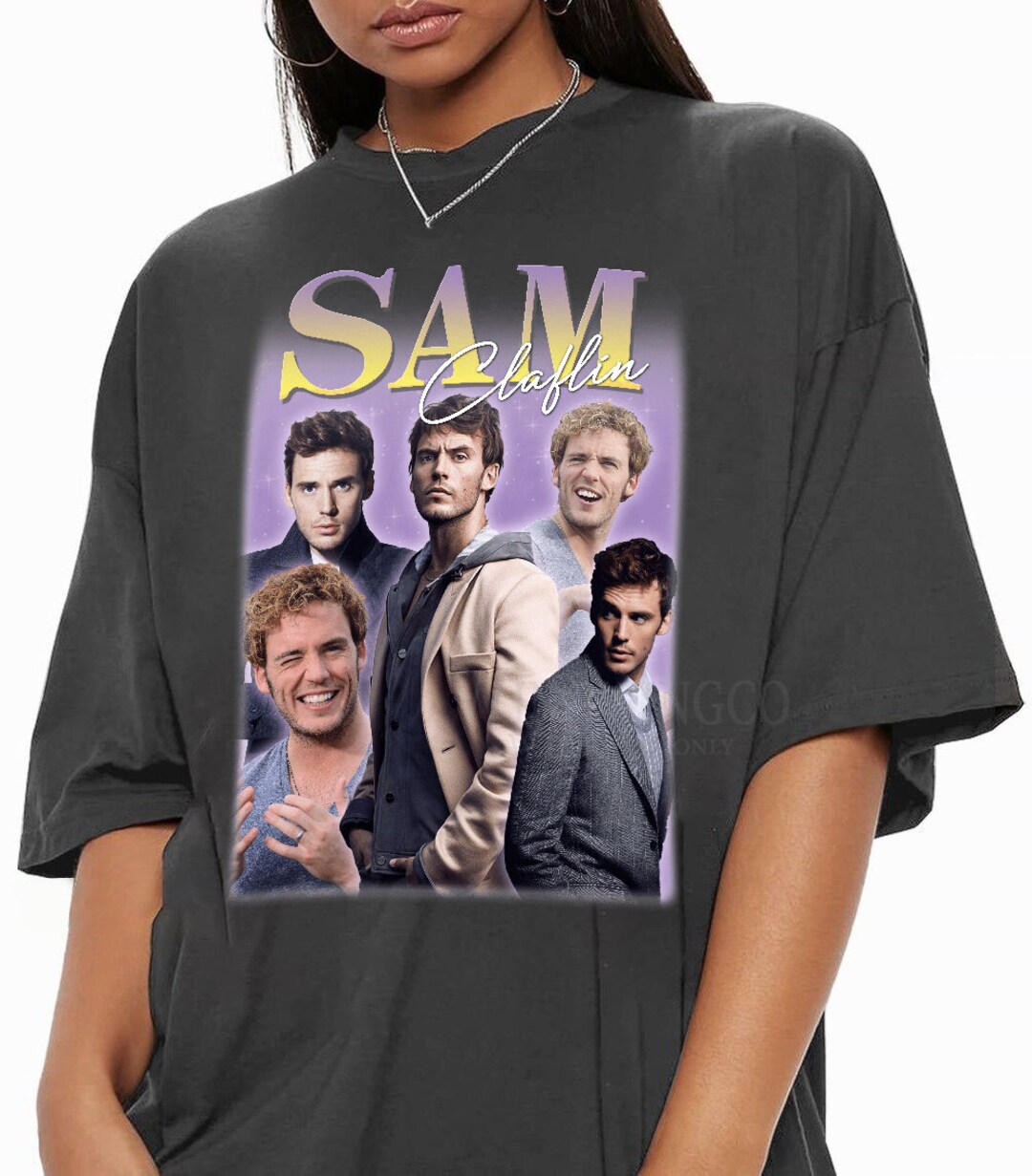 Sam Claflin Vintage Bootleg Tee, Sam Claflin Vintage Graphic Shirt - Etsy
