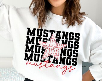 Mustangs Svgmustangs Mascot Svgmustangs Cheer Svgmustangs - Etsy