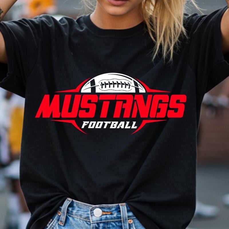 Mustangs Football Svg - Etsy