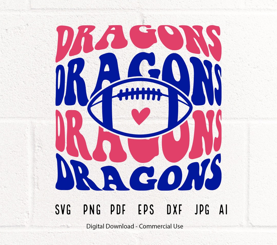 Buy Dragon Football Svg, Dragon, Dragons, Football Svg, Png ...
