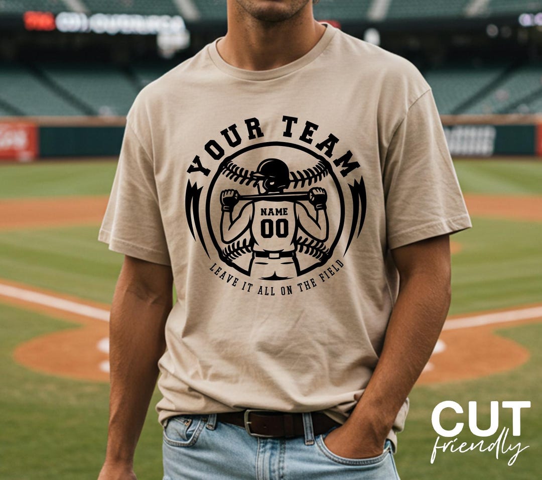 Editable Baseball Team SVG: Personalized Player Name Shirt (digital ...