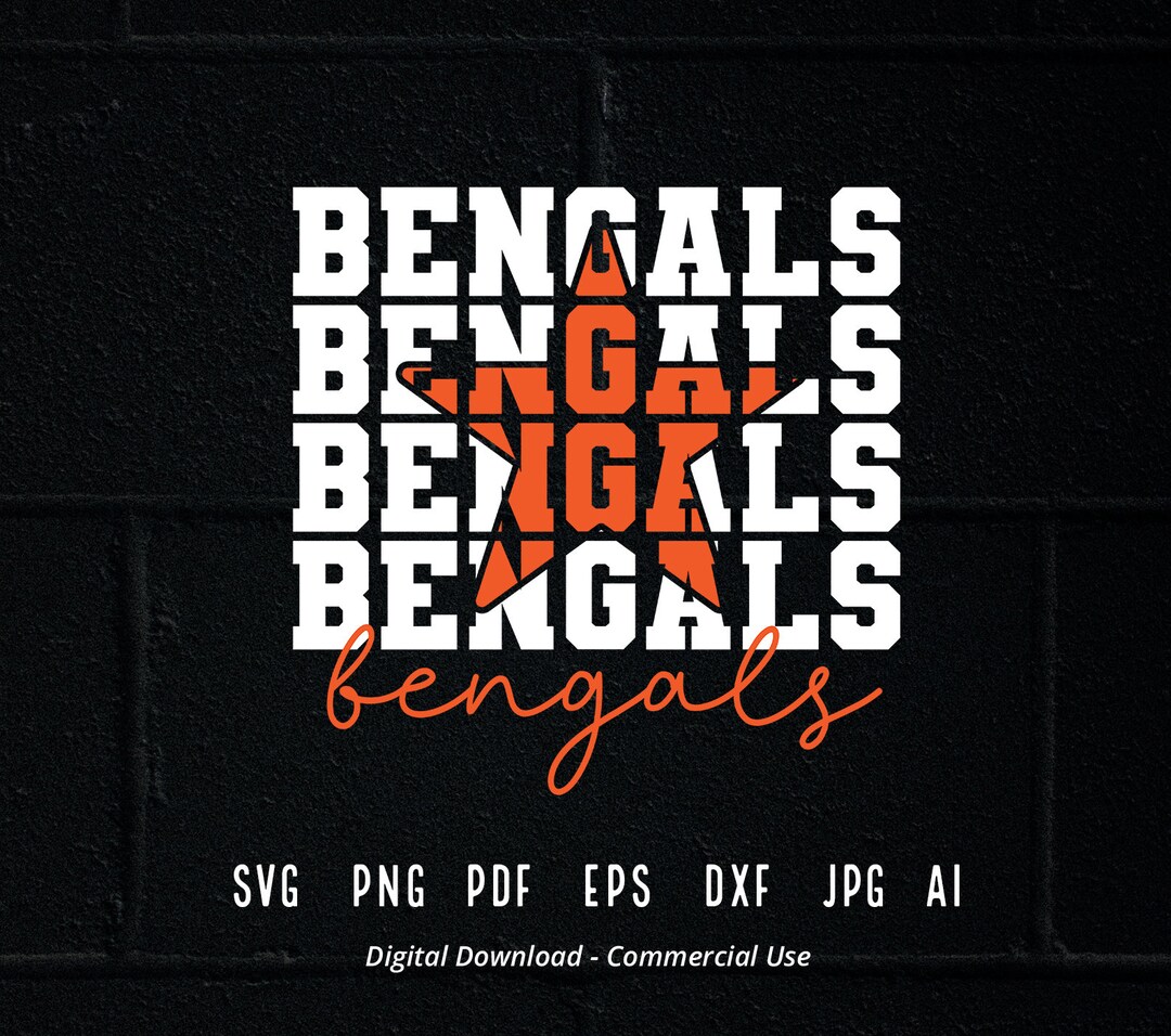 Stacked Bengals SVG, Bengals Mascot Svg, Bengals Svg, Bengals School ...