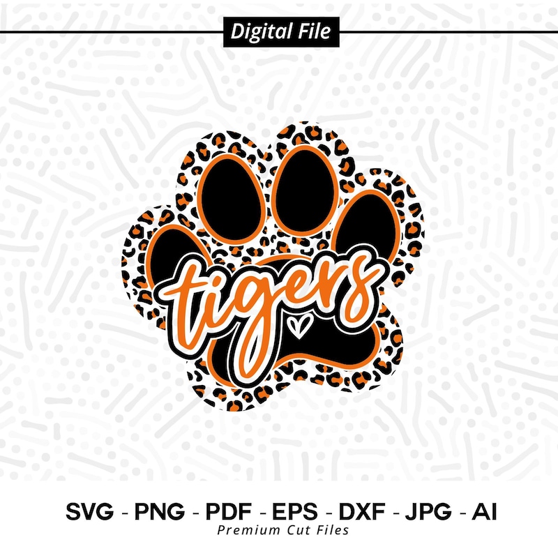 Tiger Paw Print - Etsy