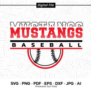Mustangs Baseball SVG PNG, Baseball Svg, Mustangs Svg, Baseball Shirt ...