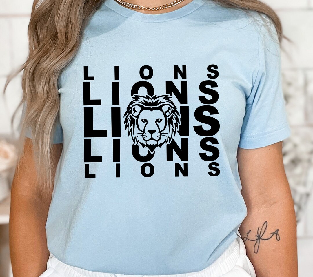 Lions SVG PNG Lions Face Svg Stacked Lions Svg Lions Mascot - Etsy