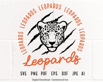 Leopards Claws Svg, Leopards Team Svg, Leopards Mascot Svg, Leopards ...