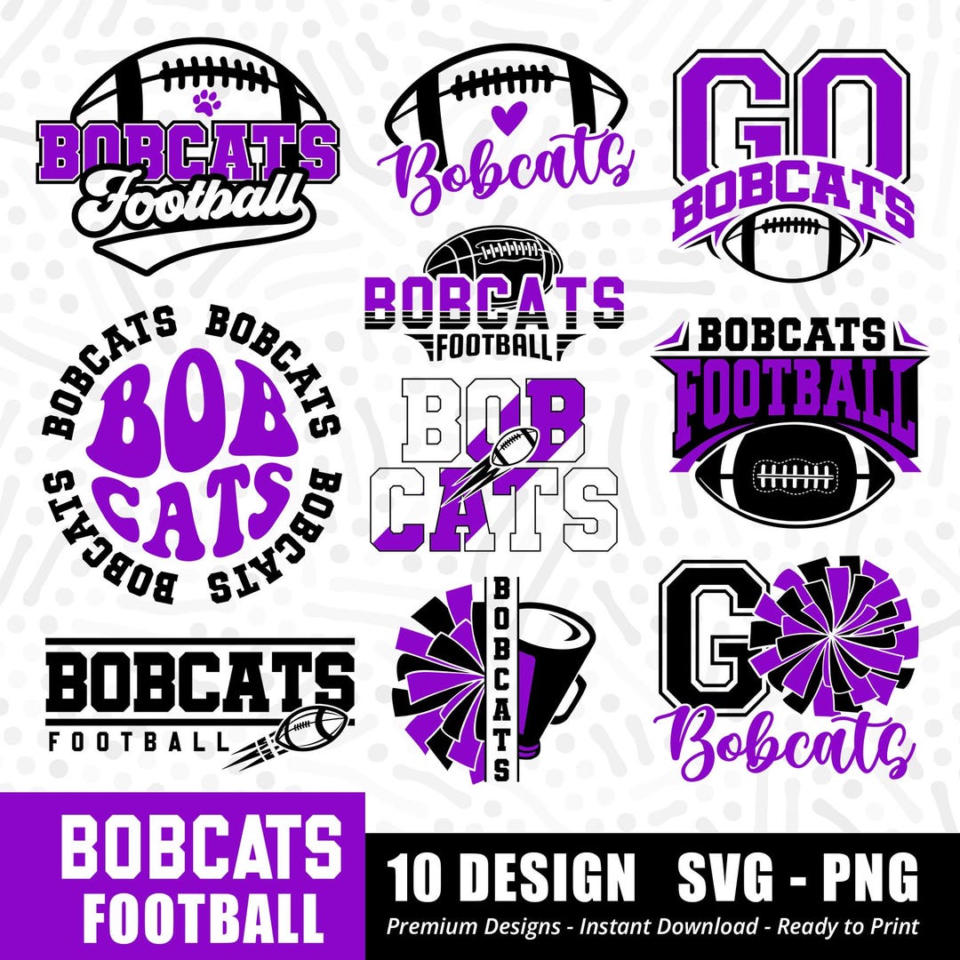 Bobcats Football Bundle SVG PNG, Bobcats Bundle Svg, Football Bundle ...