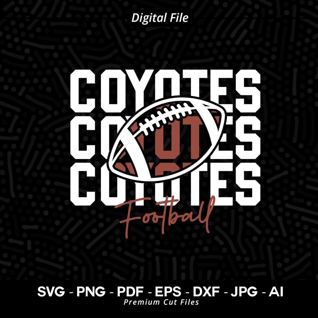 Coyotes Football Svg Png, Coyotes Svg, Coyote, Football Svg, Football ...