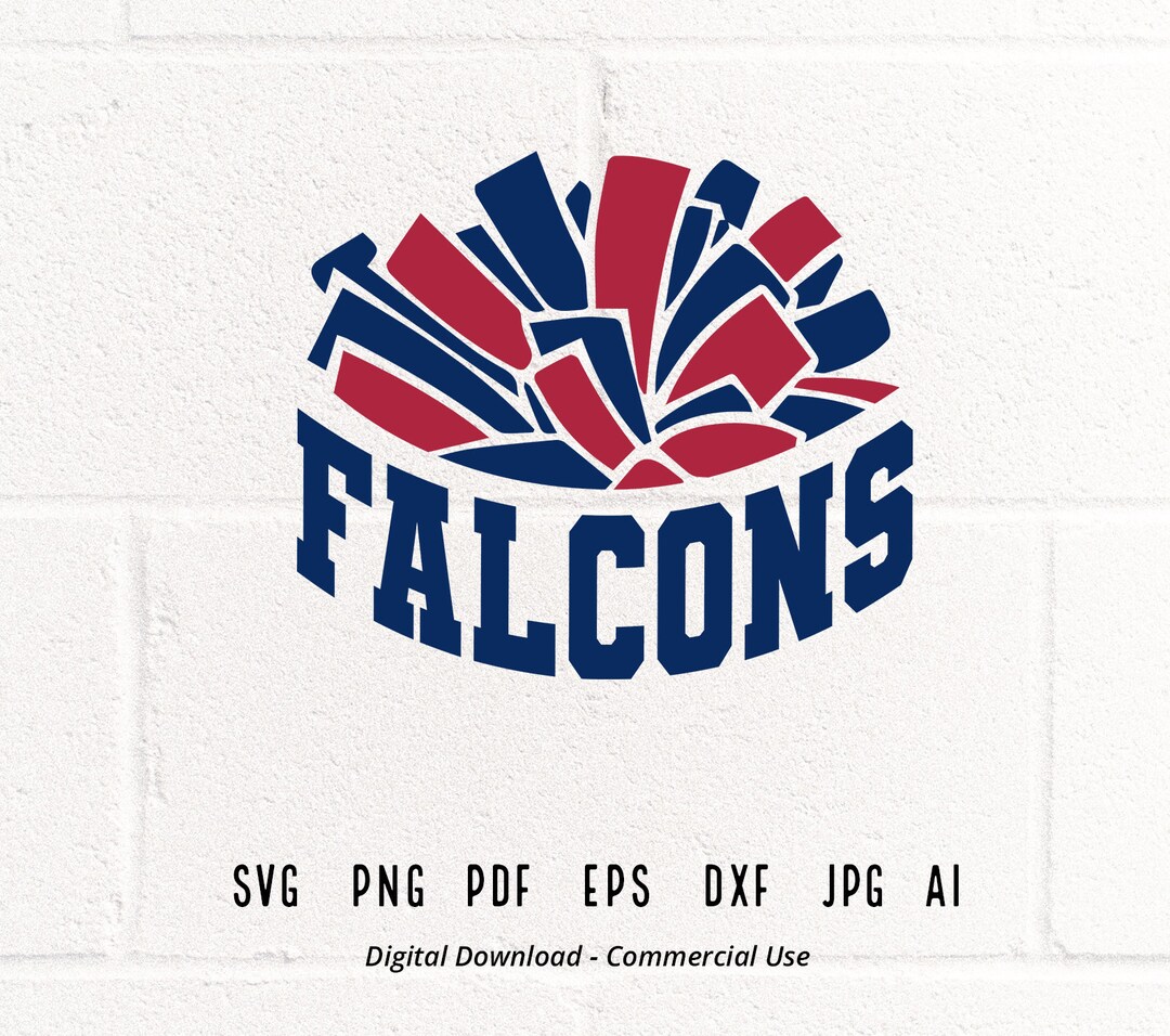 Falcons SVG, Falcons Cheer SVG PNG, Falcons Mascot Svg, Falcons Pom Pom ...