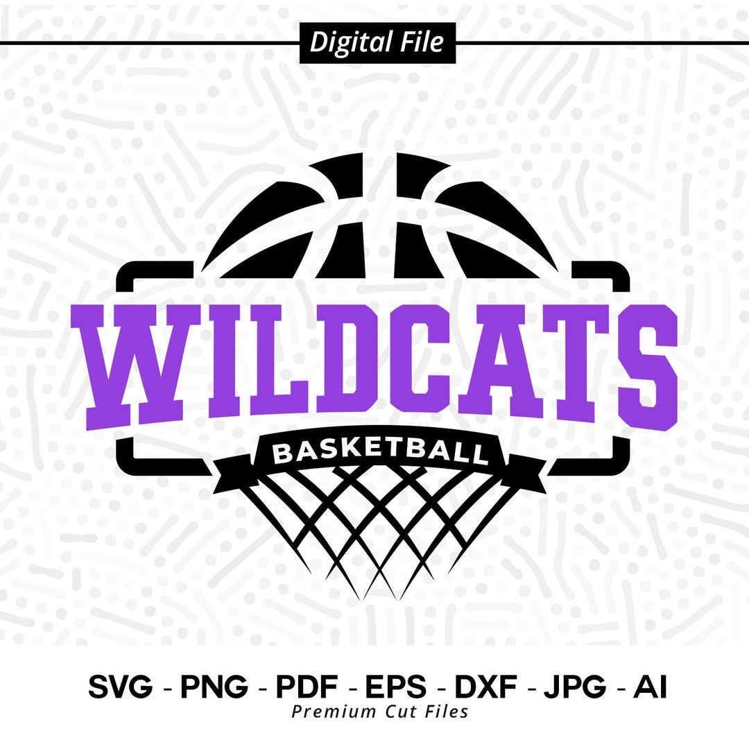 Wildcats SVG PNG, Wildcat Svg, Wildcats Basketball Svg, Basketball Svg ...