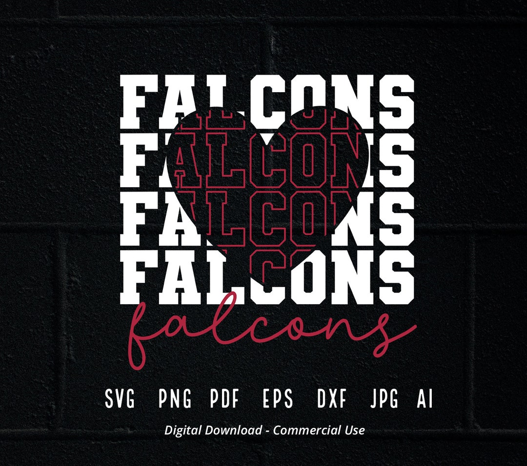 Stacked Falcons SVG, Falcons Mascot Svg, Falcons Svg, Falcons School ...