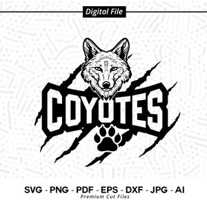 Coyotes Claw SVG, Paw Print, School Spirit (digital Download) - Etsy