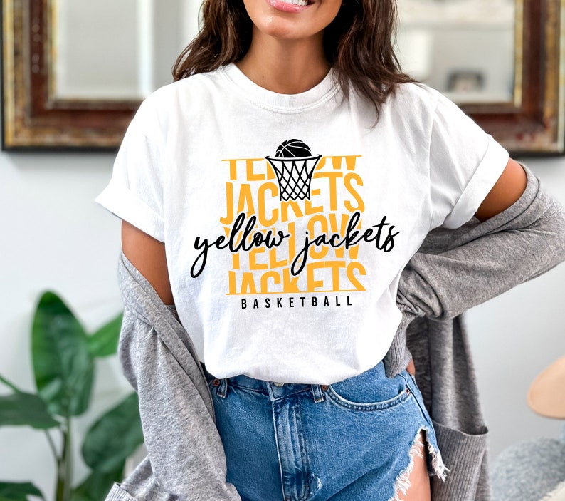 Yellow Jackets Basketball SVG, Cricut Cut File (digital Download) - Etsy