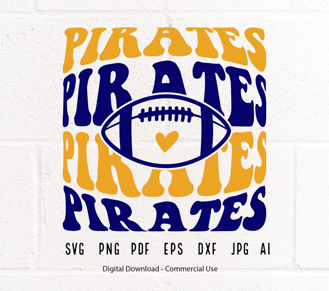 Pirates Football SVG PNG, Pirates Mascot Svg, Pirates Svg, Pirates ...