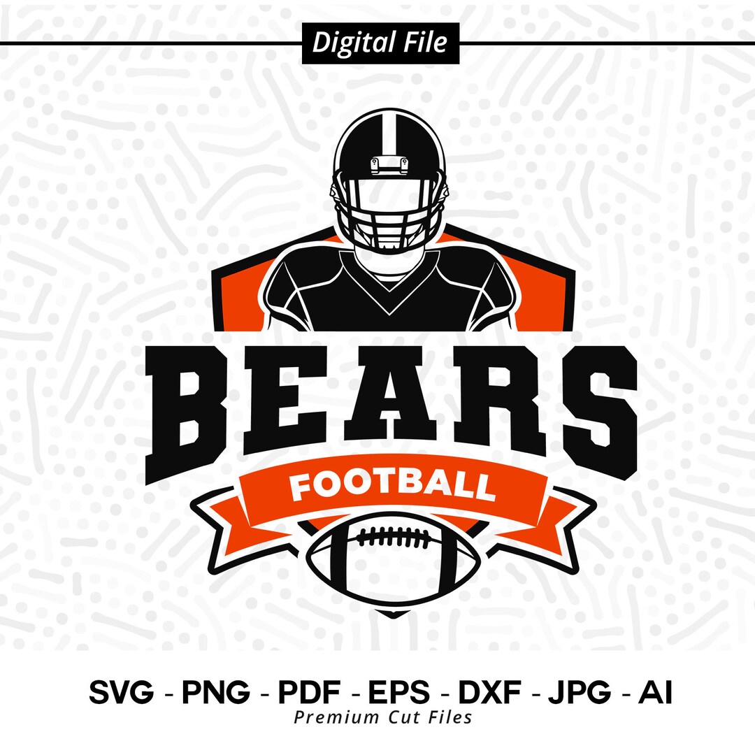 Bears Football SVG PNG, Bears, Football Svg, Bear Svg, Cricut Cut Files ...