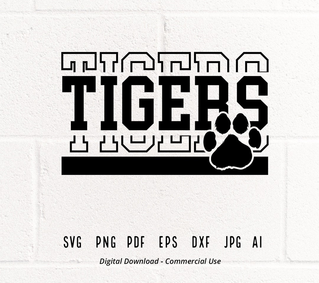 Tigers Mascot SVG, School Spirit Design (digital Download) - Etsy