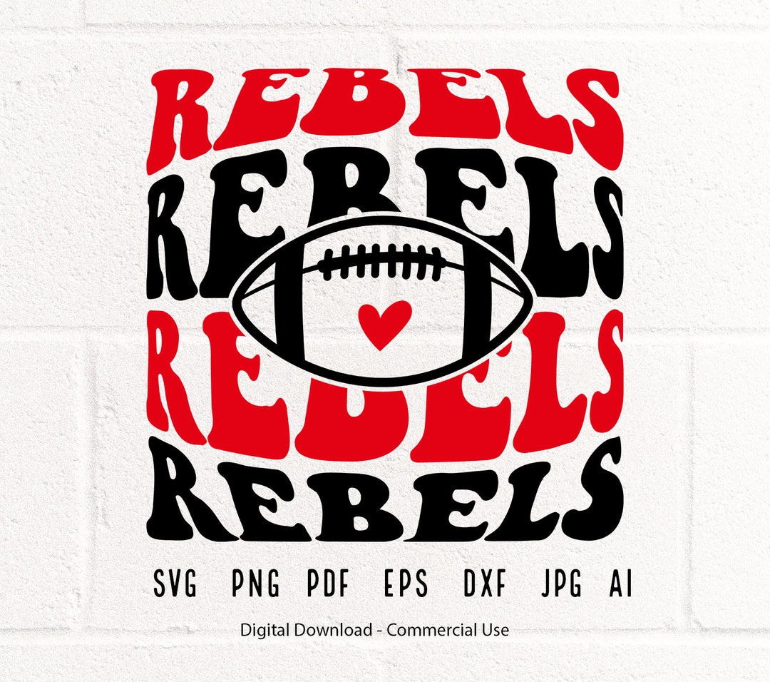 Rebel Football Svg, Rebel, Rebels, Football Svg, Png, Sublimation ...
