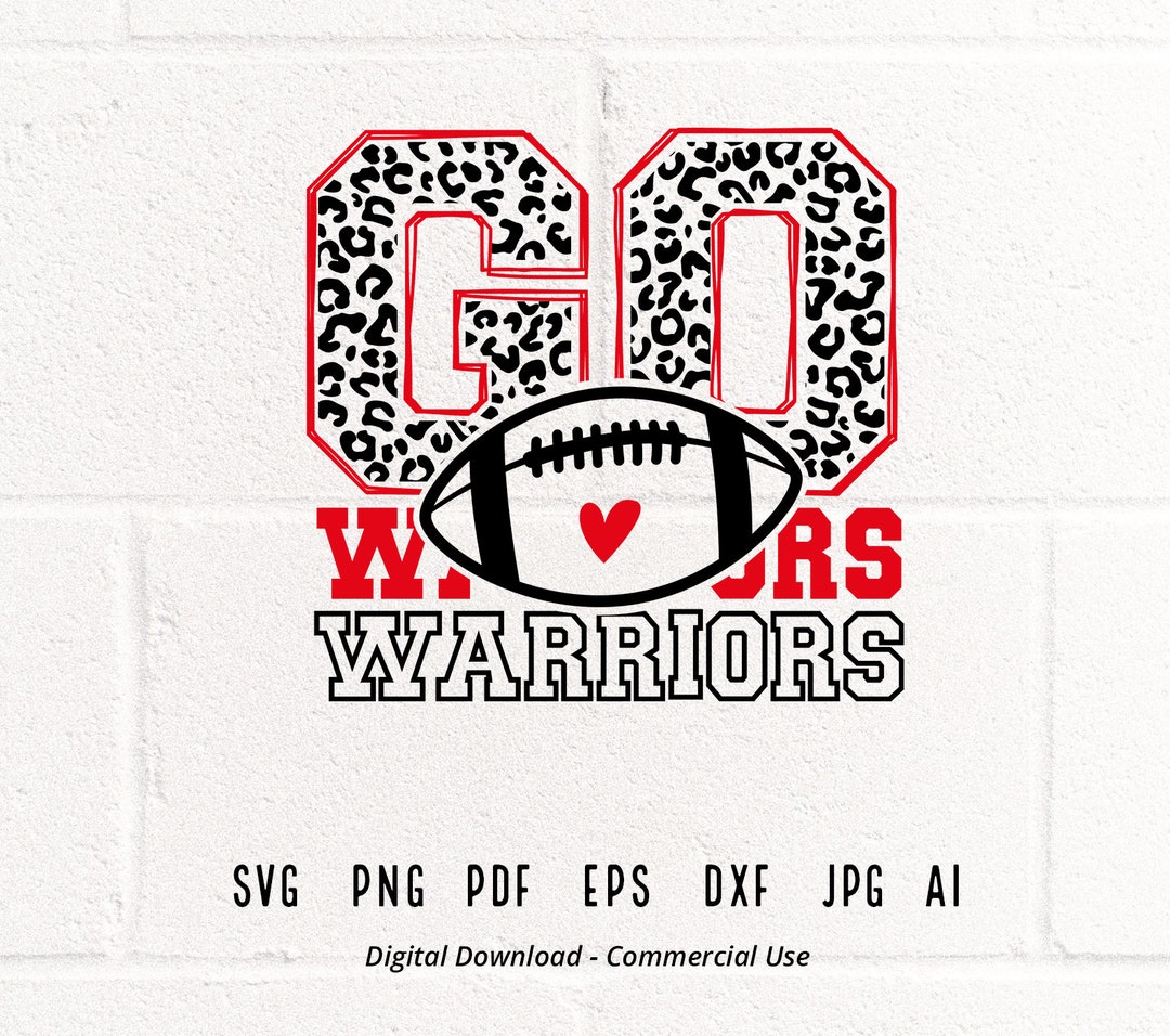 Leopard Go Warriors SVG, Go Warriors Svg, Warriors Mascot Svg, Warriors ...