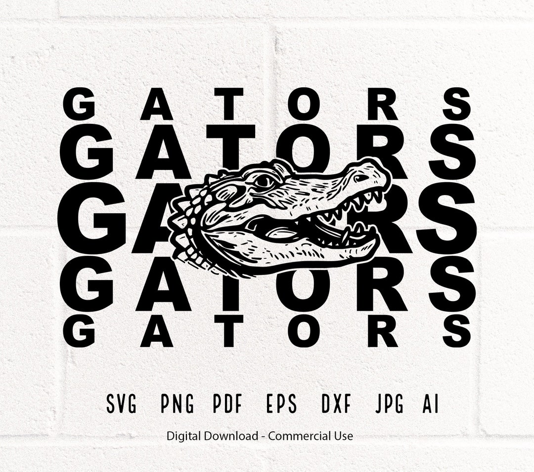 Gators SVG PNG, Gators Face Svg, Stacked Gators Svg, Gators Mascot Svg ...