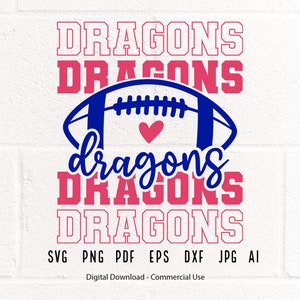 Dragon Football Svg, Dragon, Dragons, Football Svg, Png, Sublimation ...