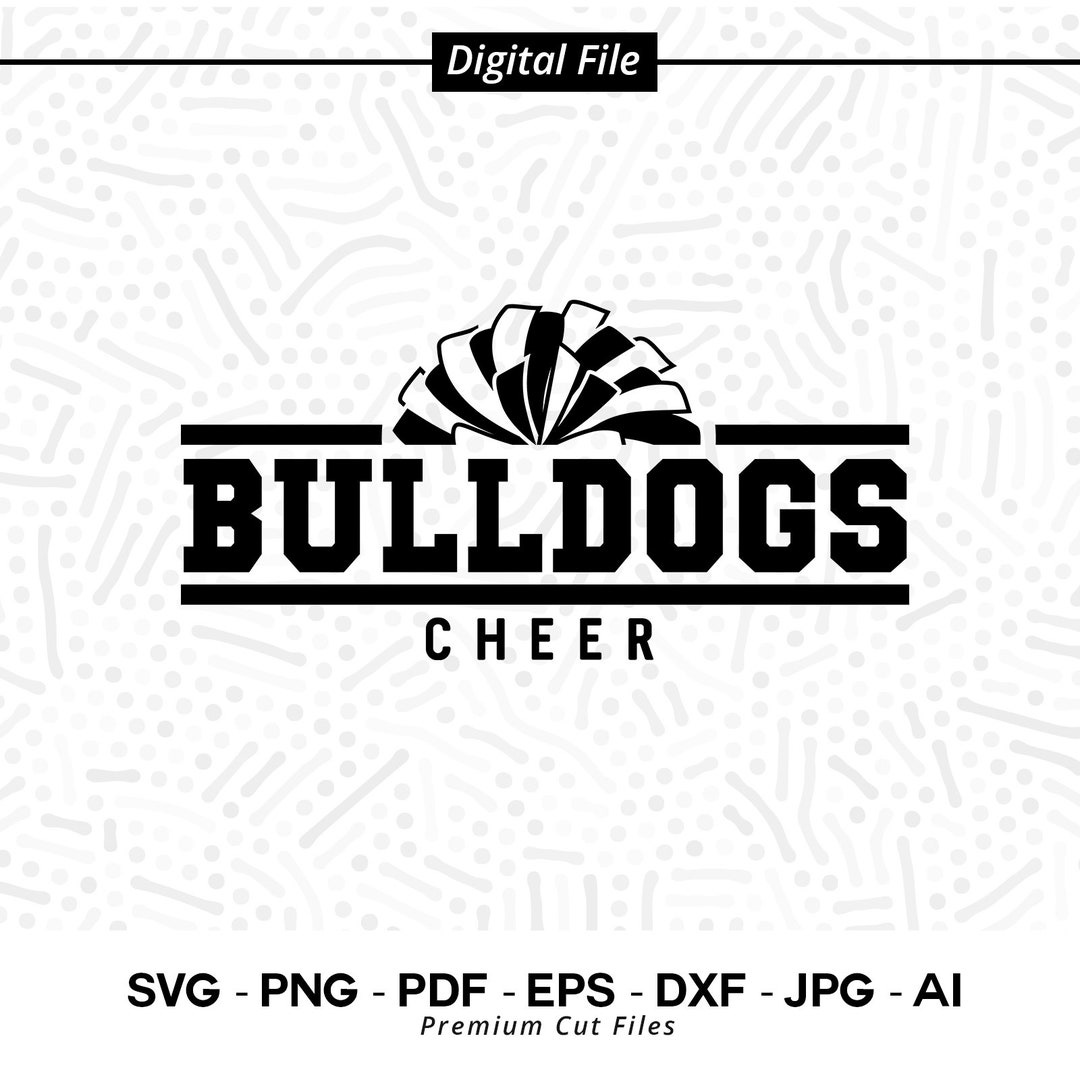 Bulldogs Cheer SVG PNG, Bulldogs Pom Pom Svg, Bulldogs, Cheer, Pom Pom Svg, Bulldogs Mascot Svg ...