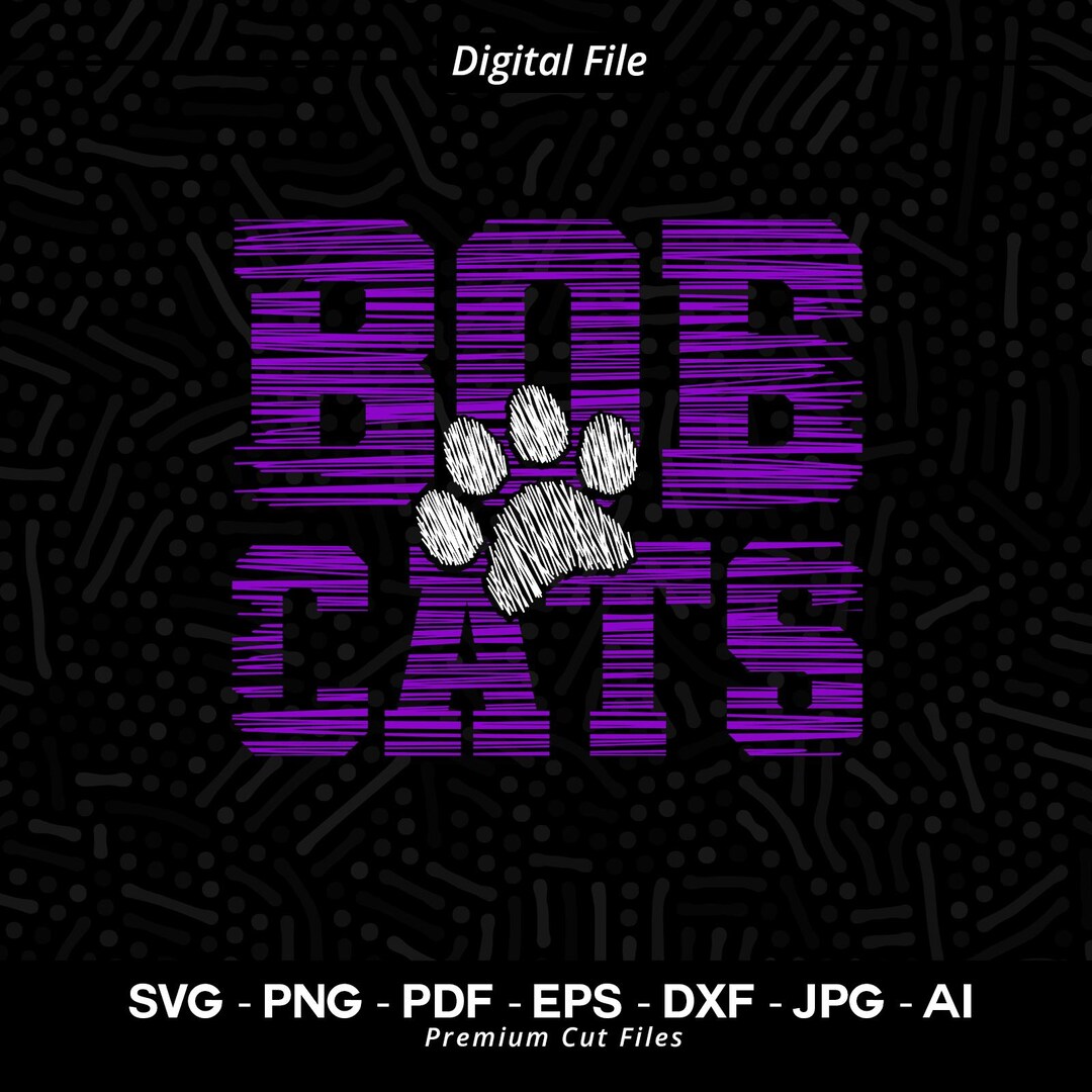 Bobcats Paw SVG, Bobcats Mascot Svg, Bobcats Svg Png, Bobcats Shirt Svg ...