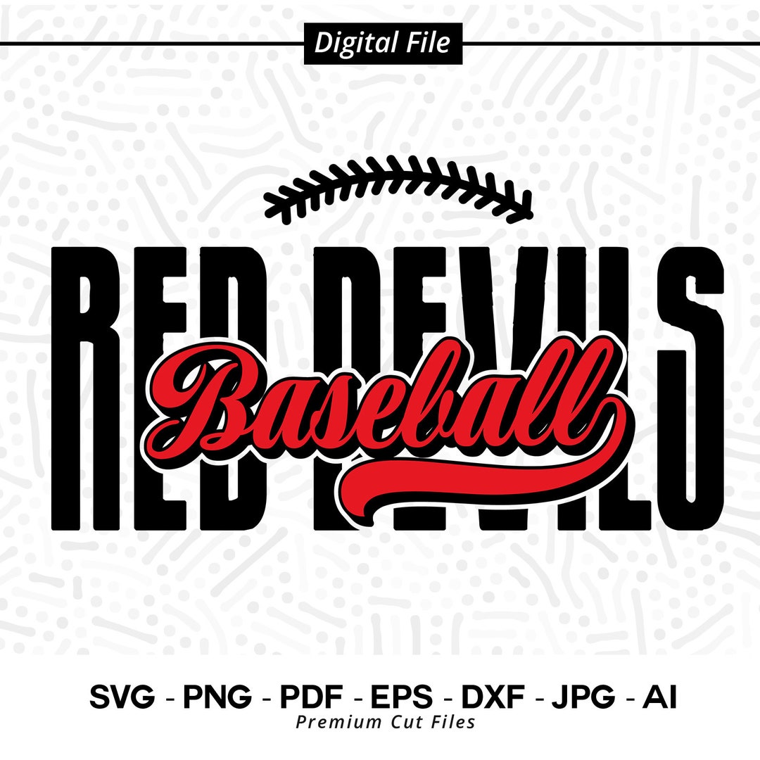 Red Devils Baseball SVG PNG, Baseball Svg, Red Devils Svg, Baseball ...