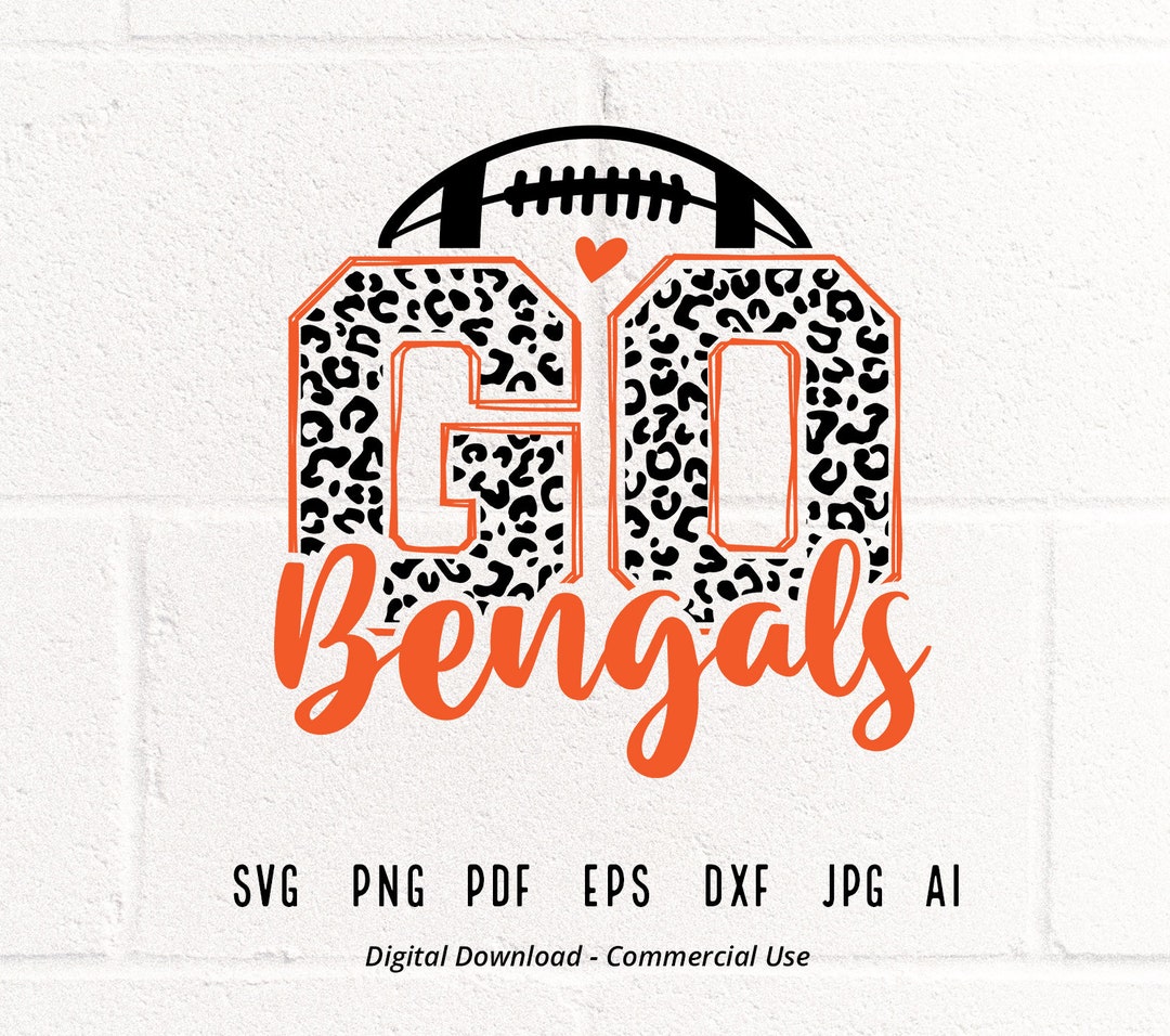 Leopard Go Bengals SVG: School Mascot, Football Team (digital Download ...