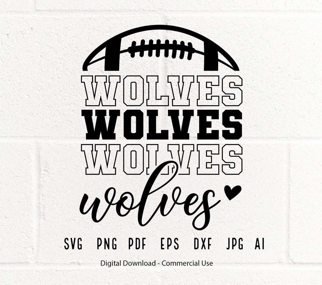Stacked Wolves SVG, Wolves Mascot Svg, Wolves Svg, Wolves School Team ...
