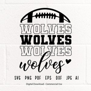 Stacked Wolves SVG, Wolves Mascot Svg, Wolves Svg, Wolves School Team ...