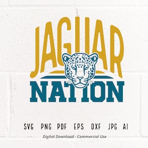 Jaguar Nation SVG PNG, Jaguar SVG, Jaguars Mascot Svg, Jaguar Cheer Svg, Jaguars Shirt Svg ...
