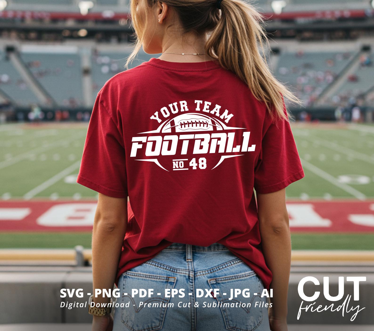 Custom Football Shirt SVG - Team Logo and Mascot Design - Etsy