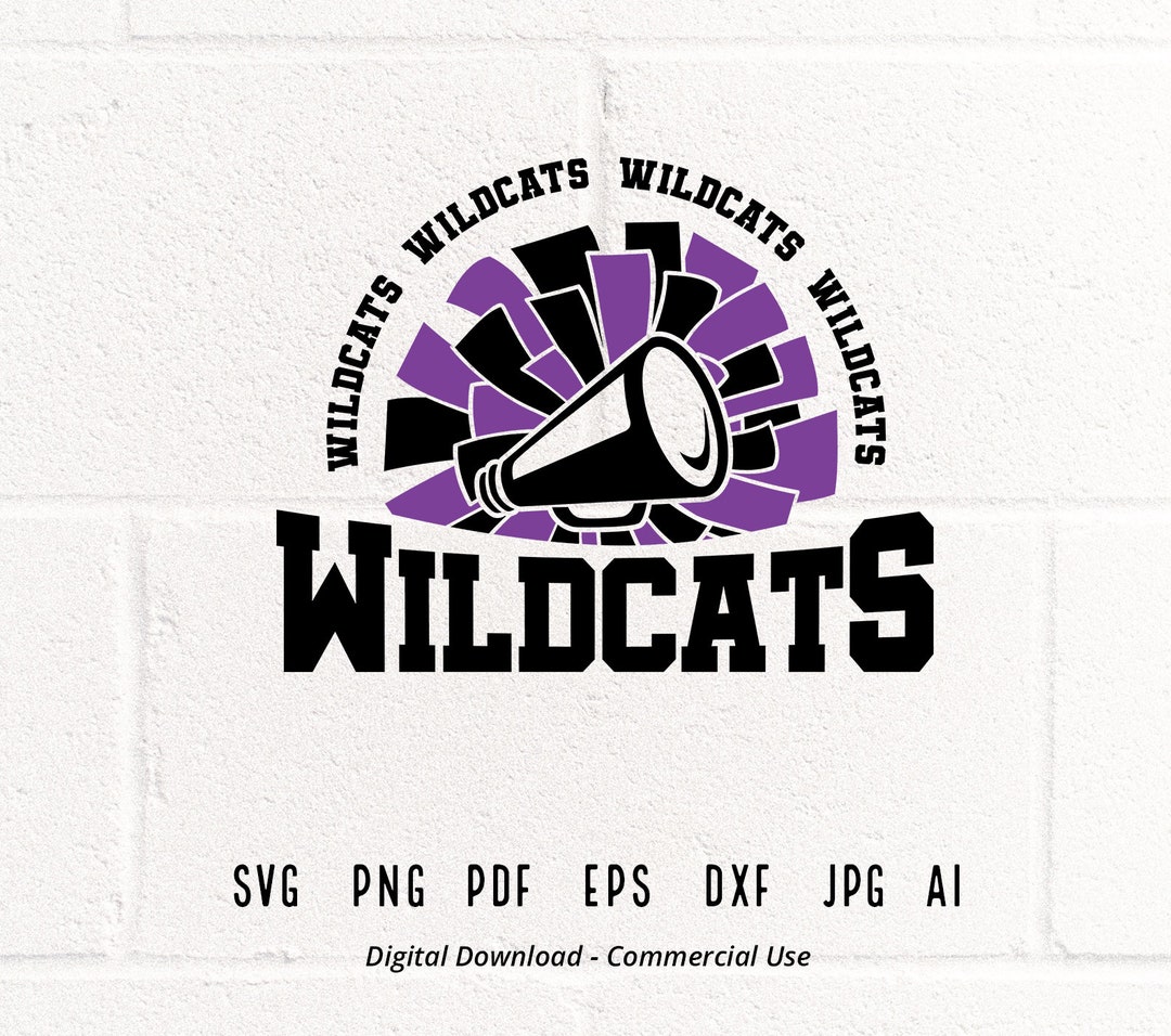 Wildcats Cheer SVG PNG, Wildcats Mascot Svg, Wildcats Svg, Wildcats ...