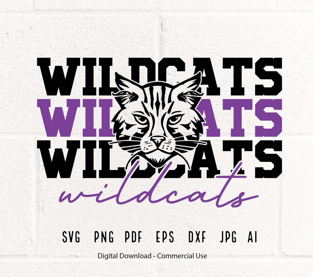 Wildcats SVG PNG, Wildcats Face Svg, Wildcats Mascot Svg, Wildcats ...