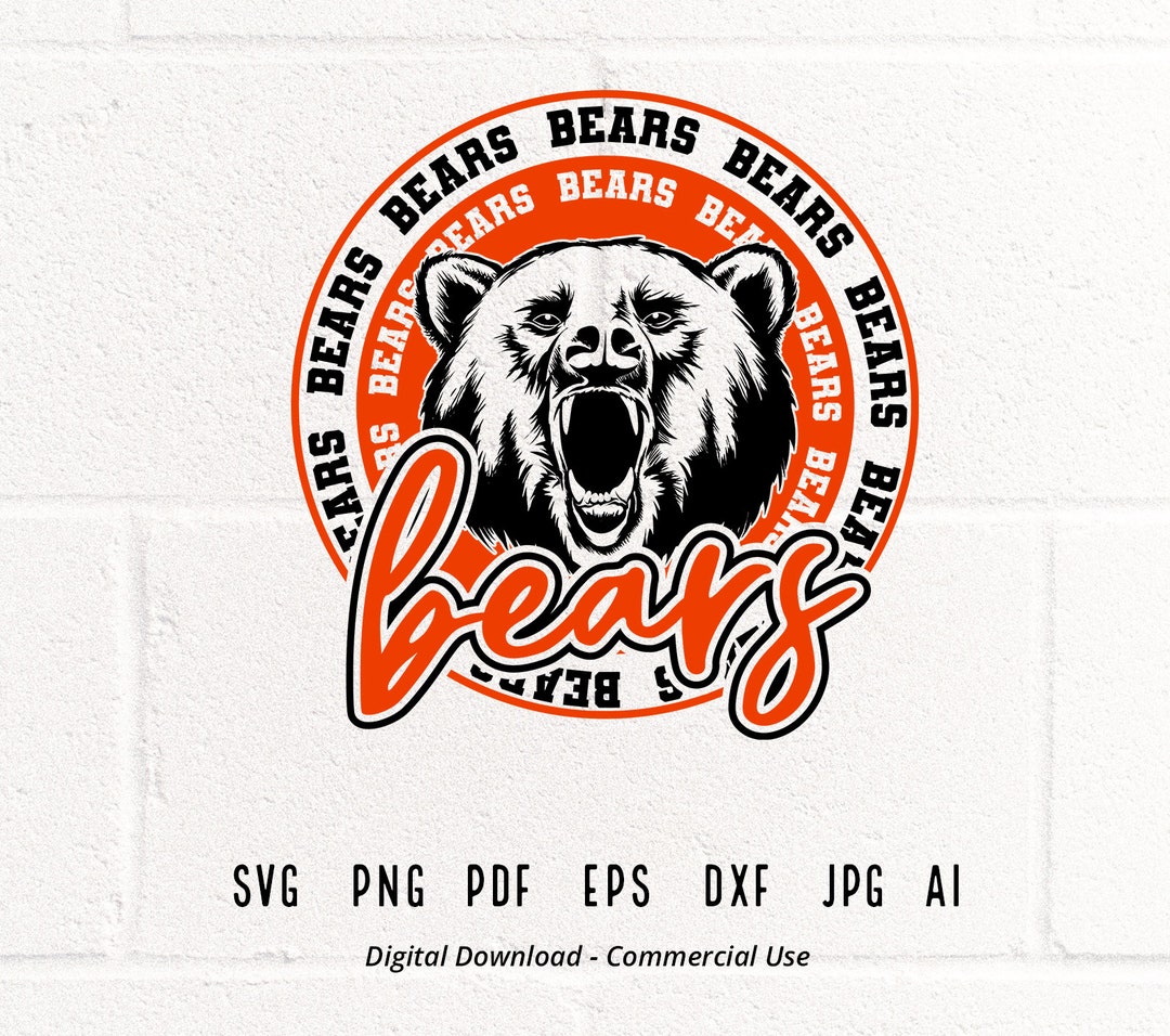 Bears SVG PNG, Bears Face Svg, Bears Mascot Svg, Bears Cheer, Bears ...